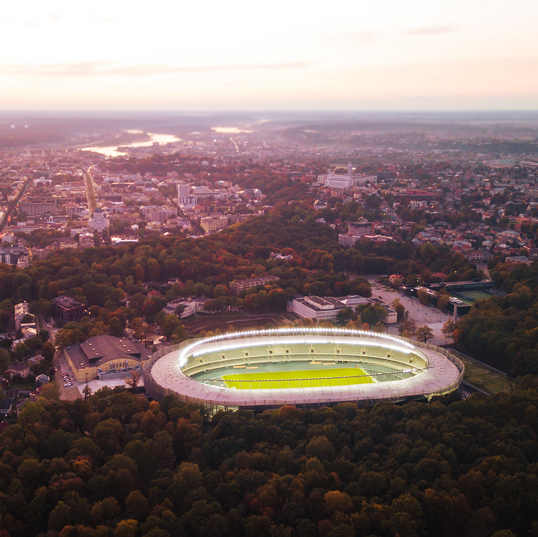 Atnaujintas Dariaus ir Girėno stadionas - moderniausias šalyje - Hegelmann