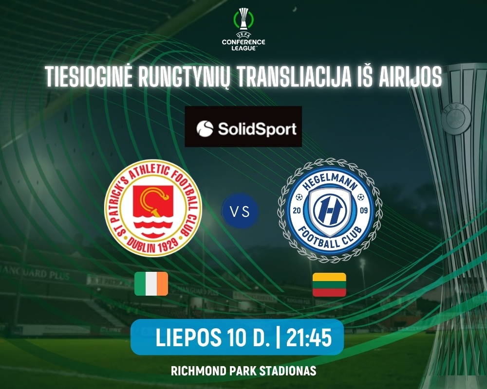 UEFA Konferencijų lygos atrankos rungtynės Airijoje - tiesiogiai per ...